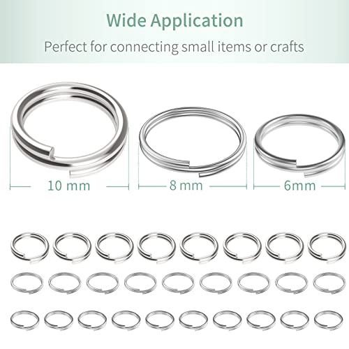 Uniclife 6 mm Metal Split Jump Rings Double Loops 500 PCS Mini Ring Connectors for Jewelry Necklaces Bracelet Earrings and Crafts Ornament