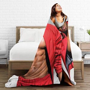 Michael B. Jordan Eric Stevens Soft and Comfortable Warm Fleece Blanket for Sofa,Office Bed car Camp Couch Cozy Plush Throw Blankets Beach Blankets (50"x40")