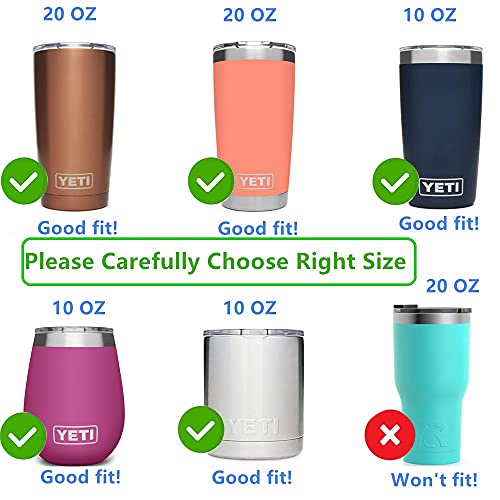 Tumbler Lids Spillproof 20 Oz,2 Replacement Lids for 20 oz YETI Rambler,BPA Free & Straw Friendly,Spill-proof Lids,Covers for 20 Ounce Tumbler Cup(20 oz, Black)