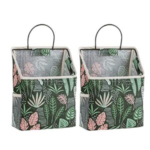 big pocket wall hanging storage organizer bag, soying big pocket fabric hanging storage basket organizer box for home kitchen closet bathroom (2pack-b)