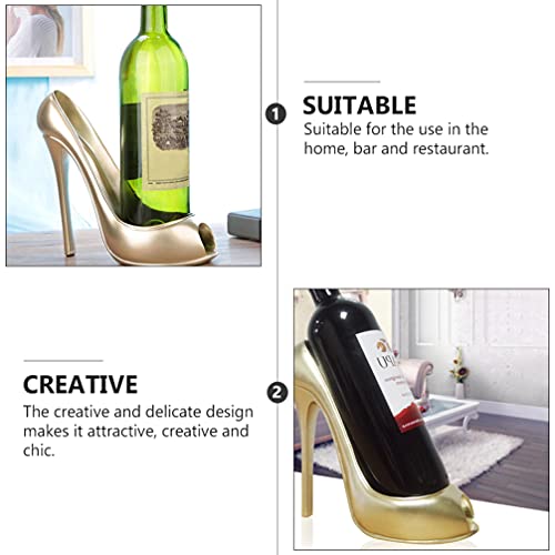 Cabilock Home Decor Home Decor Tabletop Rack High Heel Bottle Holder Resin Shoe Bottle Holder Decorative Rack Shelf Stiletto Modeling Sculpture for Home Bar Events Party Banquet Tabletop Decor Wine