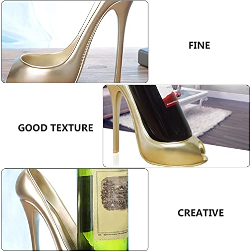 Cabilock Home Decor Home Decor Tabletop Rack High Heel Bottle Holder Resin Shoe Bottle Holder Decorative Rack Shelf Stiletto Modeling Sculpture for Home Bar Events Party Banquet Tabletop Decor Wine