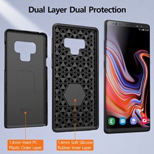 Rayboen for Samsung Galaxy Note 9 Case, Dual Defender Durable Designed Shockproof Anti-Scratch Phone Case, Dual Layer Heavy Duty Protection Cover for Samsung Galaxy Note 9 6.4 inch,Black