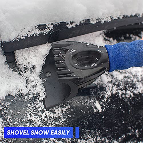 4 Pieces 10 Inch Car Ice Scrapers Frost Snow Scraper Frost Ice Removal Tools Plastic Ice Shovel Scraper with Foam Grip for Car Truck Windshield Home Window