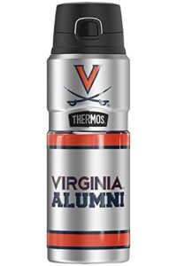 thermos university of virginia official alumni stainless king stainless steel drink bottle, vacuum insulated & double wall, 24oz