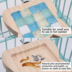 5 Pcs Hamster Cage Platform Set, Wooden Chinchilla Stand Board Pet Rest Platform with Screw Nut Washer Cage Accessories Cage Platform for Small Animal Pet Birds Parrots Gerbils