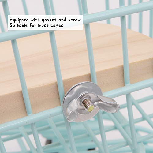 5 Pcs Hamster Cage Platform Set, Wooden Chinchilla Stand Board Pet Rest Platform with Screw Nut Washer Cage Accessories Cage Platform for Small Animal Pet Birds Parrots Gerbils