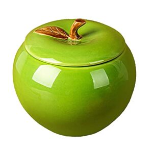 Mozacona Ceramic Apple Shape Container Food Storage Jar with Lid