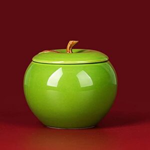 Mozacona Ceramic Apple Shape Container Food Storage Jar with Lid