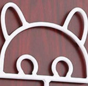 SHIMAJEE Animal Hanger Rack ( Set of 2 ) Over The Door Hanger Rack, Decorative Metal Door Hanger Holder for Coats, Clothes, Hats (White)