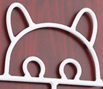 SHIMAJEE Animal Hanger Rack ( Set of 2 ) Over The Door Hanger Rack, Decorative Metal Door Hanger Holder for Coats, Clothes, Hats (White)