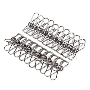 uxzdx multi-purpose stainless steel clothespins, stainless steel household clothespins, silver (color : silver)