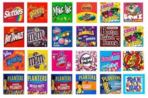 vinyl peel and stick 2.5 x 2.5 bulk vending candy machine labels2.5" (12 pack)