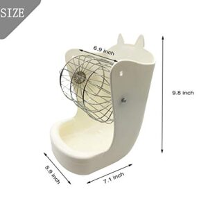 Rabbit Hay Feeder Guinea Pig Plastic Food Bowls Bunny Less Wasted Hay Rack Food Dispenser for Chinchilla Hamster and Other Small Animals