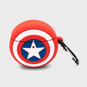 Marvel Airpods Case Superhero Character Airpod Cases I Compatible with Apple Airpods 1 & 2 (Captain America)