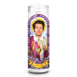 saint harry styles: masculinity in femininity, prayer candle, one direction, saint candle, votive candle, non scented, novelty candle