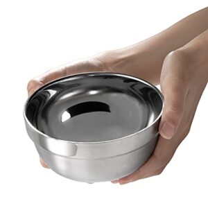 yarlung 10 Pack Stainless Steel Bowls, 17 Oz Snacks Bowls Lightweight Salad Bowls, Double-walled Metal Soup Bowls Serving Dishes for Sauces, Rice, Noodles, Ice Cream