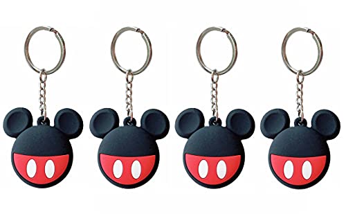 Cocomii 3D AirTag Case - 4 Pack 3D Cartoon - Slim - Lightweight - Matte - Keychain Ring 3D Cartoon Characters Cartoon - Minimalist Luxury Aesthetic Case Cover Compatible with Apple AirTag (Mickey)