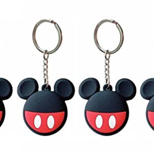 Cocomii 3D AirTag Case - 4 Pack 3D Cartoon - Slim - Lightweight - Matte - Keychain Ring 3D Cartoon Characters Cartoon - Minimalist Luxury Aesthetic Case Cover Compatible with Apple AirTag (Mickey)