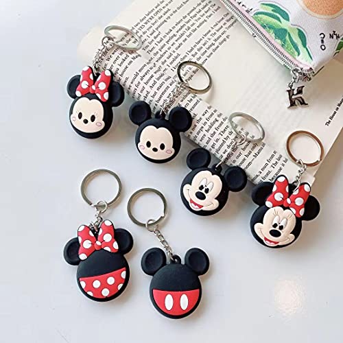 Cocomii 3D AirTag Case - 4 Pack 3D Cartoon - Slim - Lightweight - Matte - Keychain Ring 3D Cartoon Characters Cartoon - Minimalist Luxury Aesthetic Case Cover Compatible with Apple AirTag (Mickey)