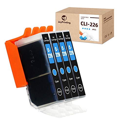 JoyPrinting Compatible Canon CLI 226 Ink Cartridges Replacement for Canon PGI-225 CLI-226C CLI226 Cyan Use with PIXMA MX882 MX892 MG5320 MG6220 MG5220 MG6120 MG8220 MX712 IP4820 IP4920 IX6520 Printer