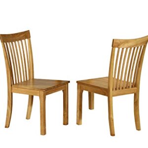 Kings Brand Furniture - Kurmer Solid Wood Dining Room Side Chairs, Set of 2, Natural Oak