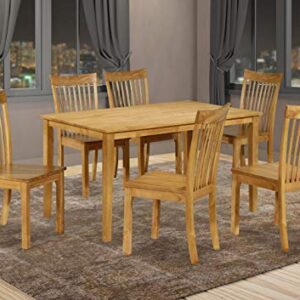 Kings Brand Furniture - Kurmer Solid Wood Dining Room Side Chairs, Set of 2, Natural Oak