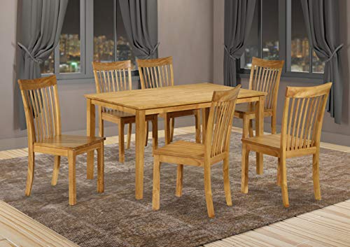 Kings Brand Furniture - Kurmer Solid Wood Dining Room Side Chairs, Set of 2, Natural Oak