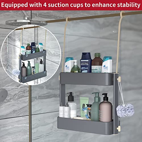 SINOART 2023 Model, Hanging shower head caddy, rust-proof bathroom shower shelf organizer, aluminum, never rust shower organizer for toilets, bathrooms and showers