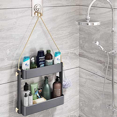 SINOART 2023 Model, Hanging shower head caddy, rust-proof bathroom shower shelf organizer, aluminum, never rust shower organizer for toilets, bathrooms and showers