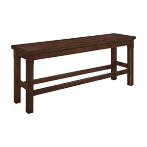 lexicon olney wood counter height bench, 64" w, dark brown