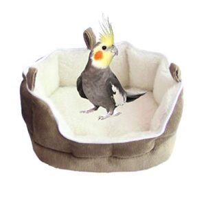 Bird Soft Nest Hanging Hammock Bed Toy for Parrot Parakeet Cockatiel Conure Cockatoo Amazon Lovebird Finch Canary Budgie Hamster Rat Gerbils Chinchilla Cage Perch