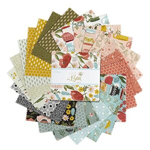 riley blake designs riley blake tea with bea 5'' stacker 42 pcs, multi