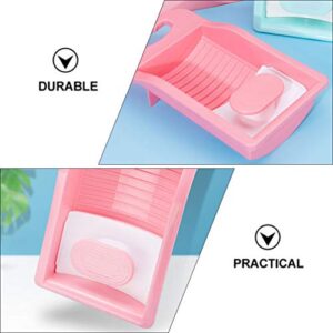 DOITOOL Non-Slip Washing Washboard Plastic Home Laundry Washboard Mini Washboard for Kids Shirts