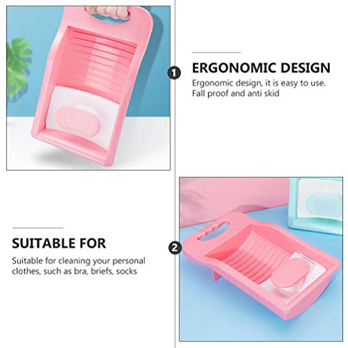 DOITOOL Non-Slip Washing Washboard Plastic Home Laundry Washboard Mini Washboard for Kids Shirts