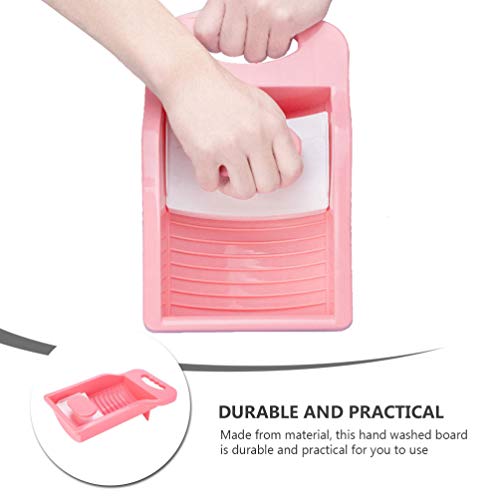 DOITOOL Non-Slip Washing Washboard Plastic Home Laundry Washboard Mini Washboard for Kids Shirts