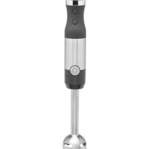 GE Immersion Blender | Handheld Blender for Shakes, Smoothies, Baby Food, Soups & More | 2-Speed Functionality | Easy Clean Kitchen Essentials | 500 Watts | Stainless Steel