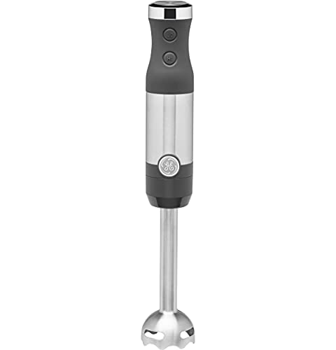 GE Immersion Blender | Handheld Blender for Shakes, Smoothies, Baby Food, Soups & More | 2-Speed Functionality | Easy Clean Kitchen Essentials | 500 Watts | Stainless Steel