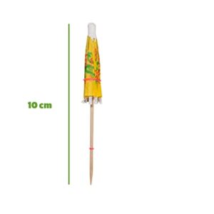 [240 Count] Umbrella Cocktail Drink Picks - Assorted Tropical Colors Party Toothpicks