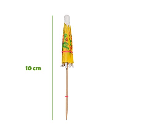 [240 Count] Umbrella Cocktail Drink Picks - Assorted Tropical Colors Party Toothpicks