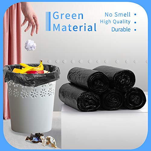 Homelove 6 Gallon Trash Bags,100 Counts, Unscented Thick Garbage Bags Wastebasket Bin Liners Plastic Trash Bags for Home Waste Bin,Bathroom Bedroom Office Kitchen Trash Can Liners(5 Rolls)