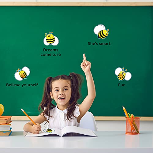 40 Pieces Bees Paper Cut-Outs for Classroom Summer Bee Theme Greeting Cutouts with Glue Point Dots Classroom Party Home Bulletin Board Decorations for Back to School Teacher's Day, 10 Designs