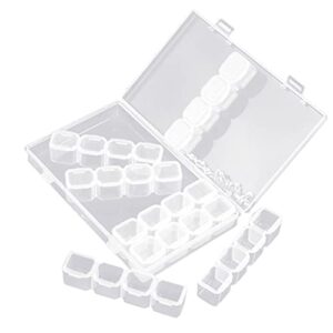 dsxnklnd diamond painting storage box, 28 grids transparent plastic diamond painting storage boxes & organizers storage of small objects and crafts