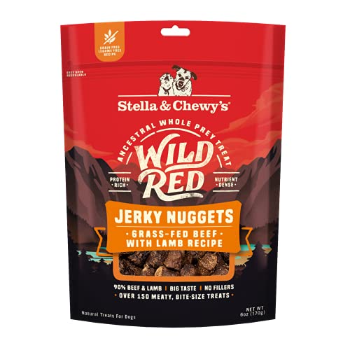 Stella & Chewy's Wild Red Jerky Nuggets Dog Treats Beef & Lamb Recipe, 6 oz. Bag