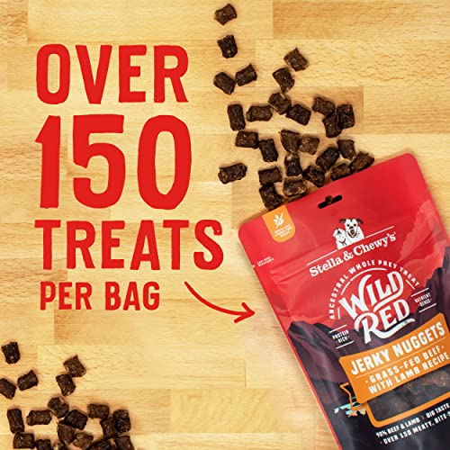 Stella & Chewy's Wild Red Jerky Nuggets Dog Treats Beef & Lamb Recipe, 6 oz. Bag