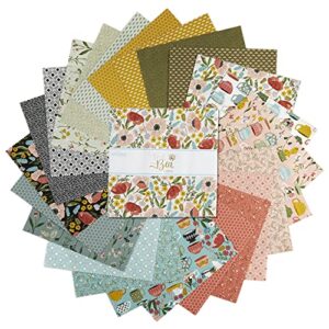 riley blake designs riley blake tea with bea 10'' stacker 42 pcs, multi