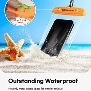 GOOSPERY [4-Pack] Universal Waterproof Phone Pouch, Underwater Cellphone Dry Case Beach Bag Compatible with iPhone 14 13 12 11 Pro Max Mini Xs XR, Galaxy S23 S22 S21 S20 Ultra Note20 up to 6.8"