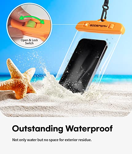 GOOSPERY [4-Pack] Universal Waterproof Phone Pouch, Underwater Cellphone Dry Case Beach Bag Compatible with iPhone 14 13 12 11 Pro Max Mini Xs XR, Galaxy S23 S22 S21 S20 Ultra Note20 up to 6.8"