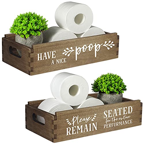 TJ.MOREE Bathroom Toliet Roll Storage Box, Use in Bathroom Toilet Paper Storage Bathroom Decor Box