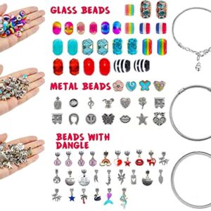 klmars Bracelet Making Craft Kit for Girls,Jewelry Making Supplies Beads Charms Bracelets for DIY Craft Gifts Toys for Teen Girls Age 4 5 6 7 8 9 10 12